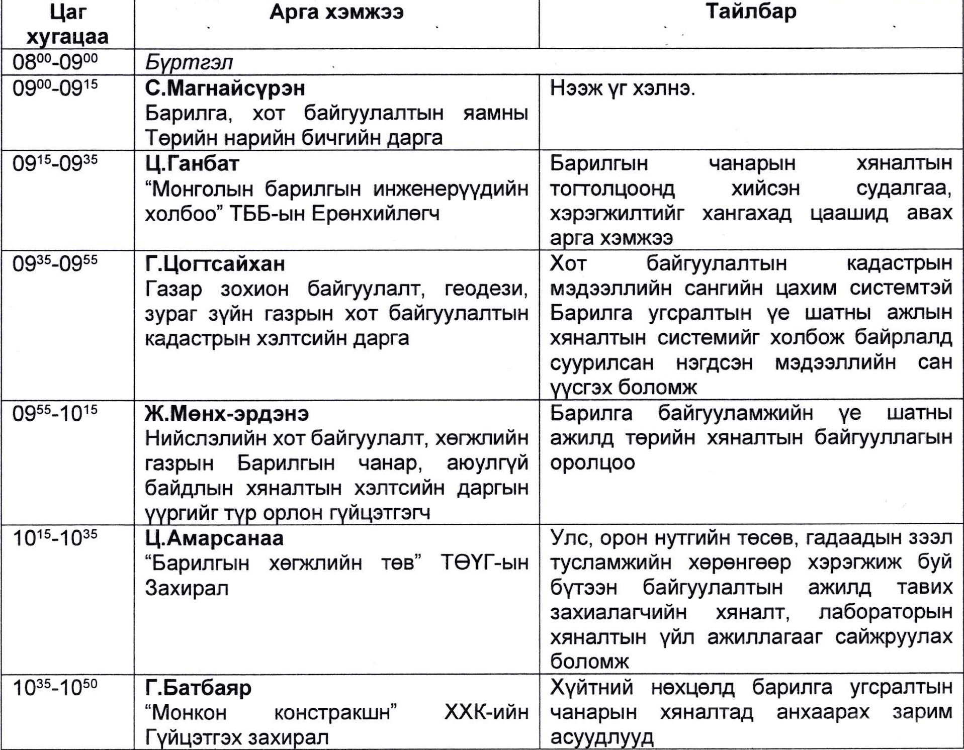“Барилга угсралтын үе шатны ажлын чанар хяналтын тогтолцоо” зөвлөгөөн